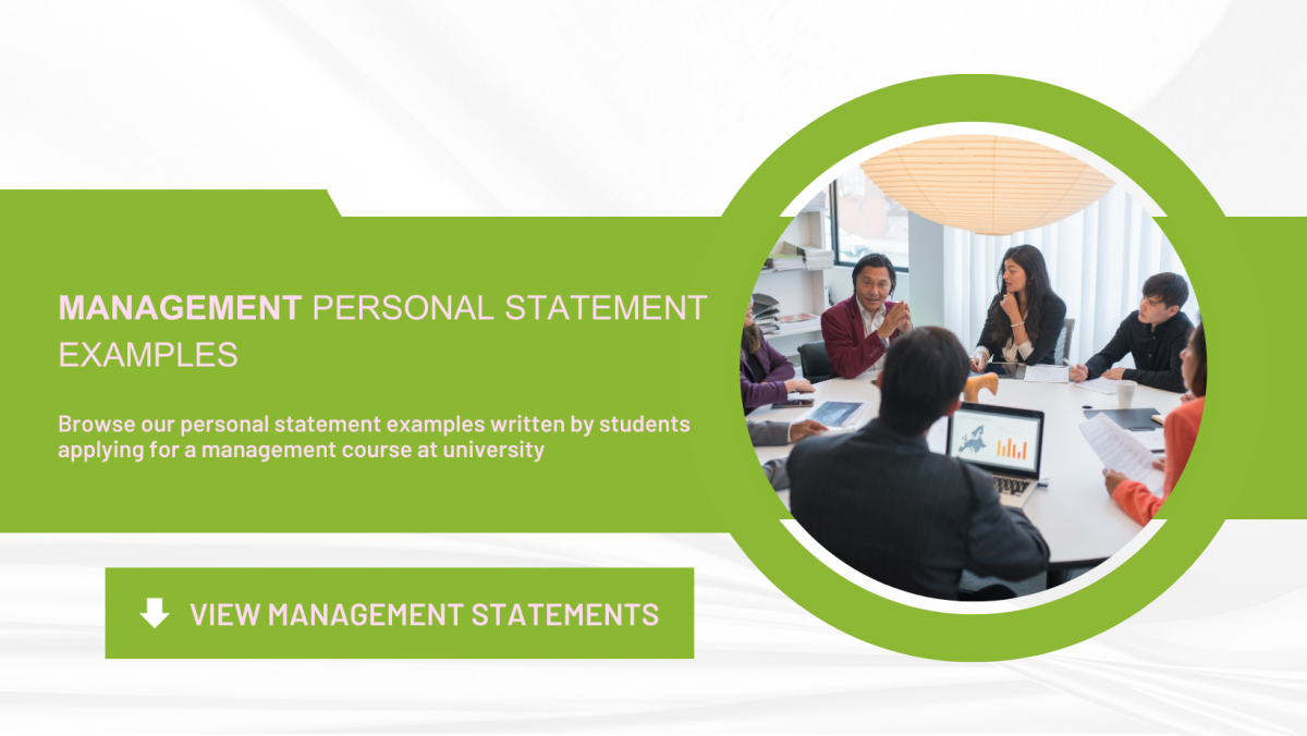 Management Personal Statement Examples | Studential.com